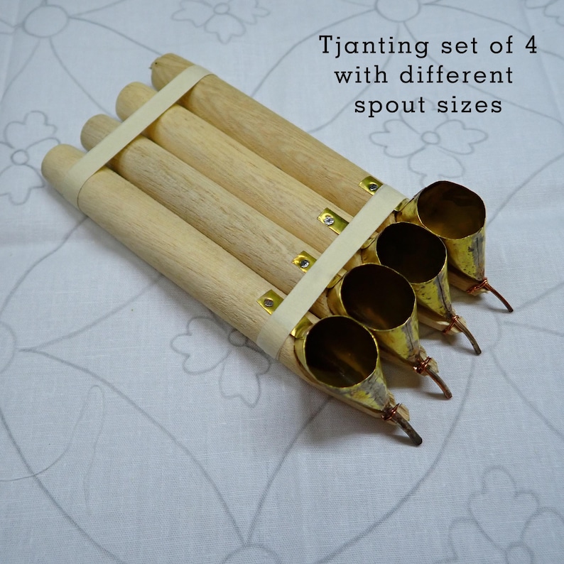 2 Sets Batik Starter Kit: Tjanting Set, Wax, Pre-drawn Cotton Fabric - Etsy