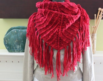 Red shawl | Etsy