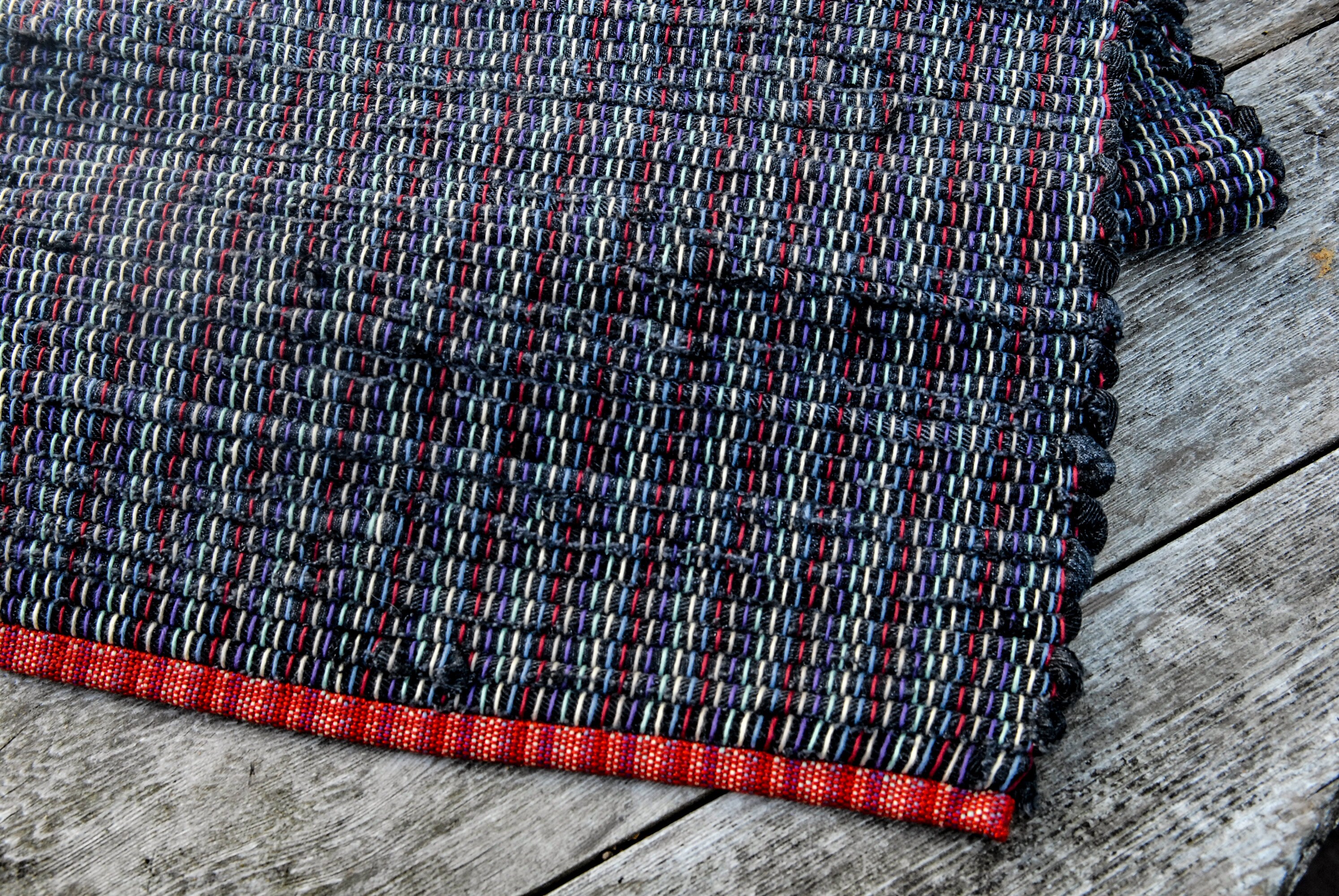 Tim's Recycled Jeans Rag Rug - Etsy