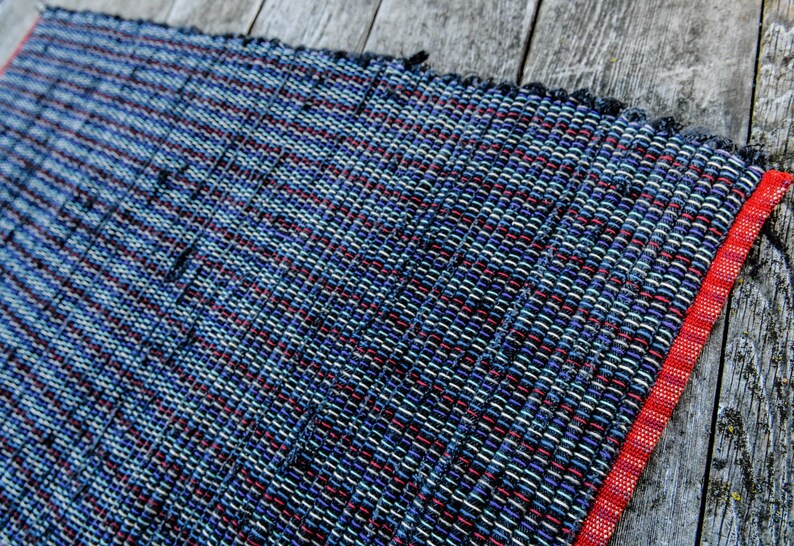 Tim's Recycled Jeans Rag Rug - Etsy