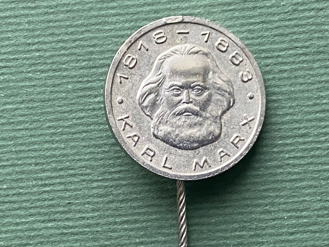 Marx Pin. Vintage Collectible Badge, Pin, Made in DDR, 1970s А2 - Etsy