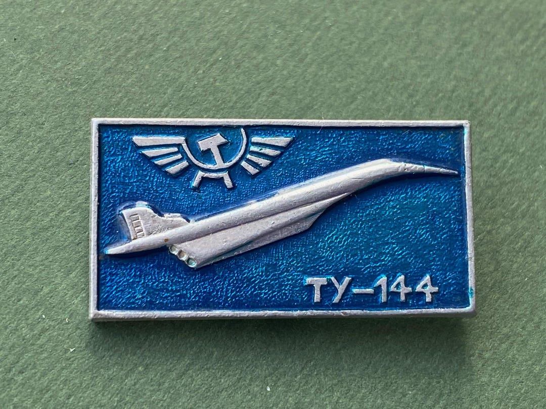 Aircraft TU 144, Soviet Badge. Aeroflot, Vintage Collectible Badges ...