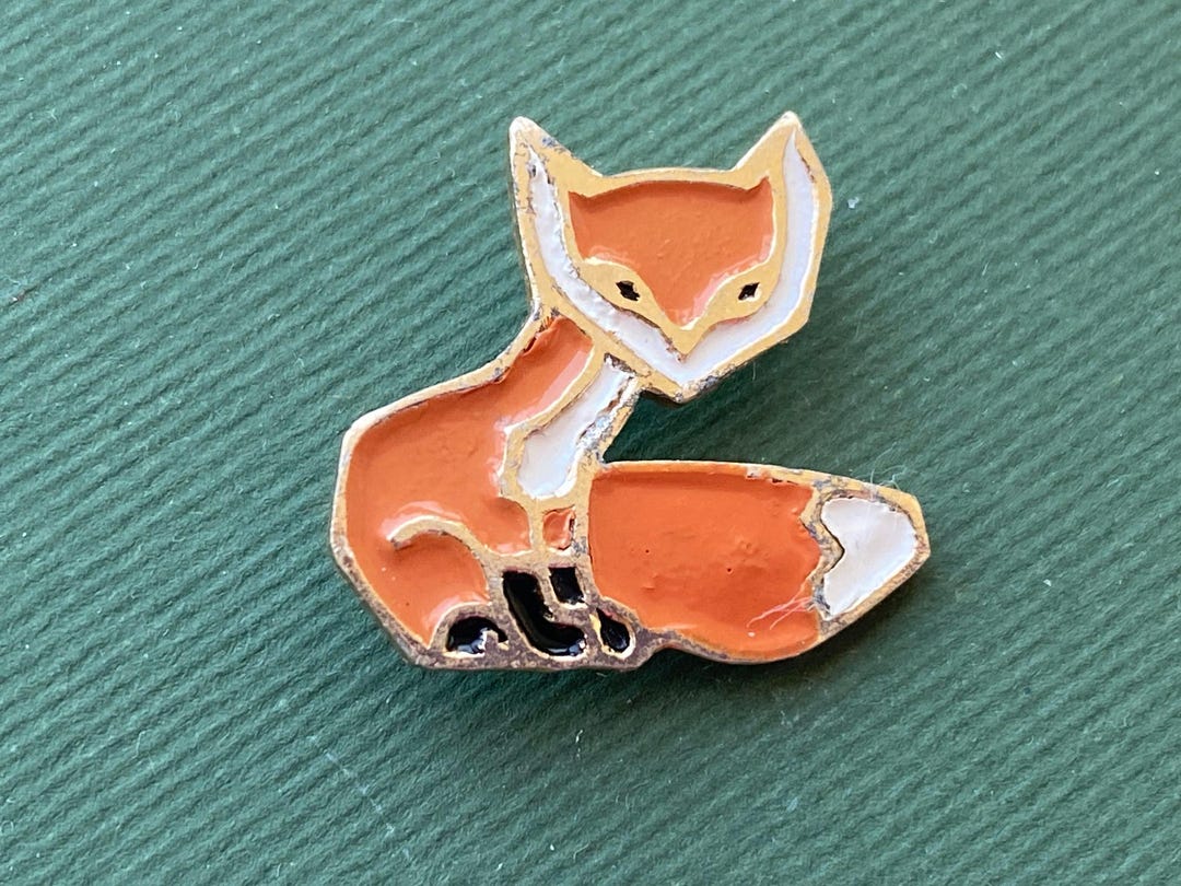 Fox Pin. Vintage Collectible Animal Badge, Pin, Russia, Soviet Union ...