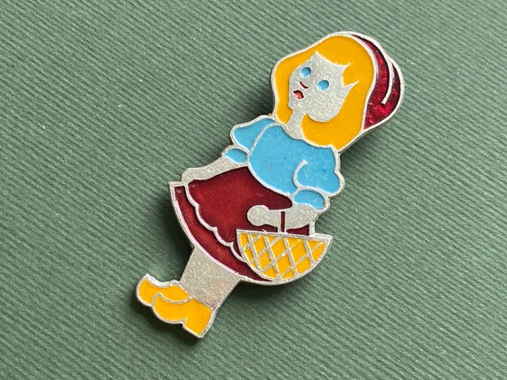 RARE Little Red Riding Hood, Russian folk tale Pin, B… - Gem