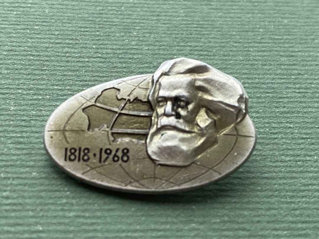 Marx Pin. RARE Vintage Collectible Badge, Pin, Russia, Soviet Union ...