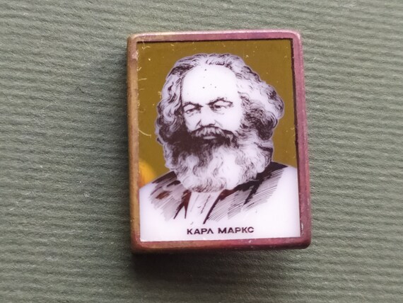 Marx Pin. Vintage collectible badge, Pin, Russia, Sov… - Gem