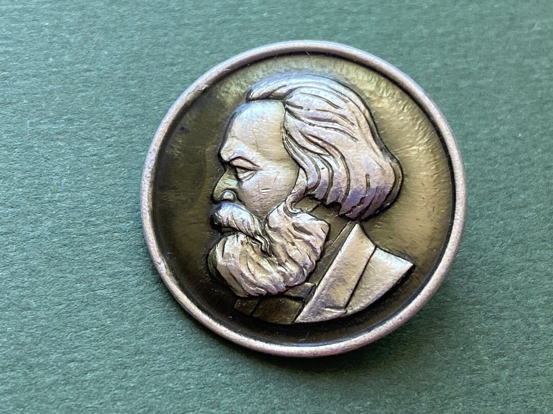 Marx Pin. Vintage Collectible Badge, Pin, Soviet Union, Made in USSR ...