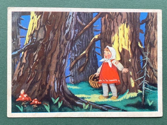 T. Sazonova masha and the Bear Postcard 1955 | Etsy