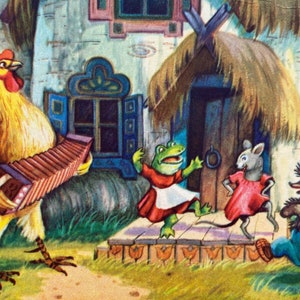 Fairy Tale Rooster. Frogs Hedgehog - Illustrator by P. Nosov, 1955 - Etsy