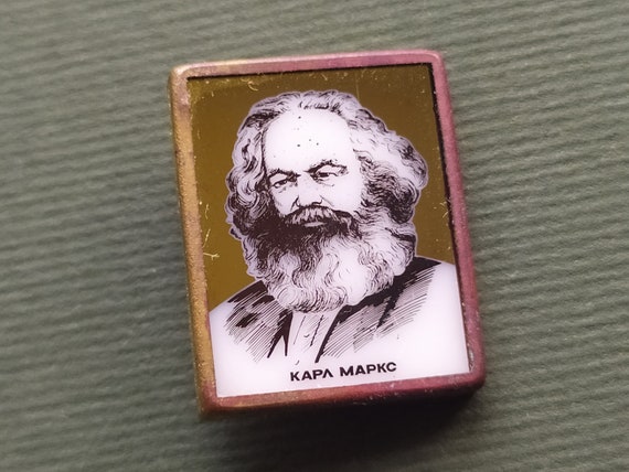 Marx Pin. Vintage collectible badge, Pin, Russia, Sov… - Gem