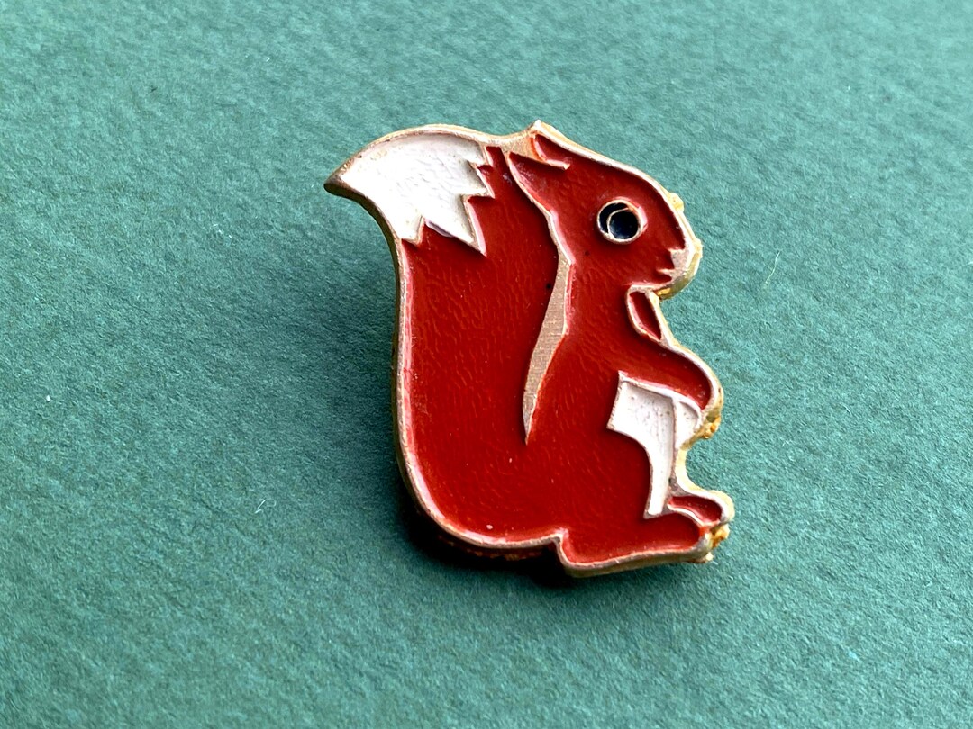 RARE Squirrel Pin. Vintage Collectible Soviet Pin Badge, Made in USSR ...
