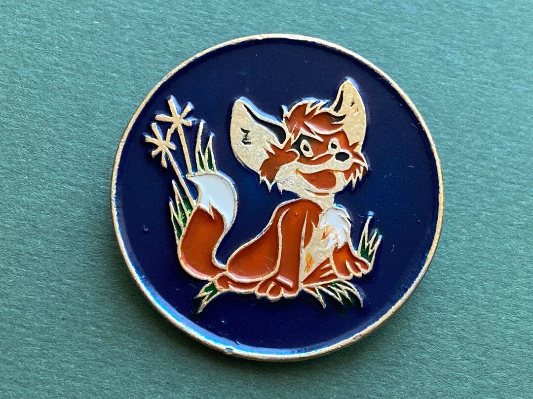 Fox Pin. Vintage Collectible Animal Badge, Pin A3 - Etsy