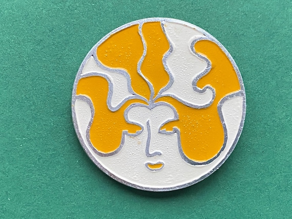 Rare Girl Pin Girls Head Pin Vintage Collectible S Gem