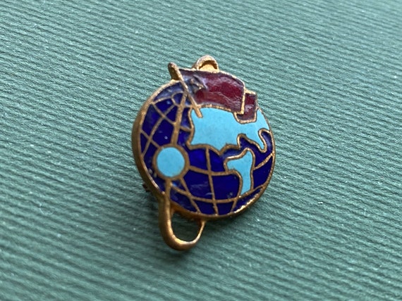 Sputnik Globe RARE pin, Soviet Vintage metal collecti… - Gem