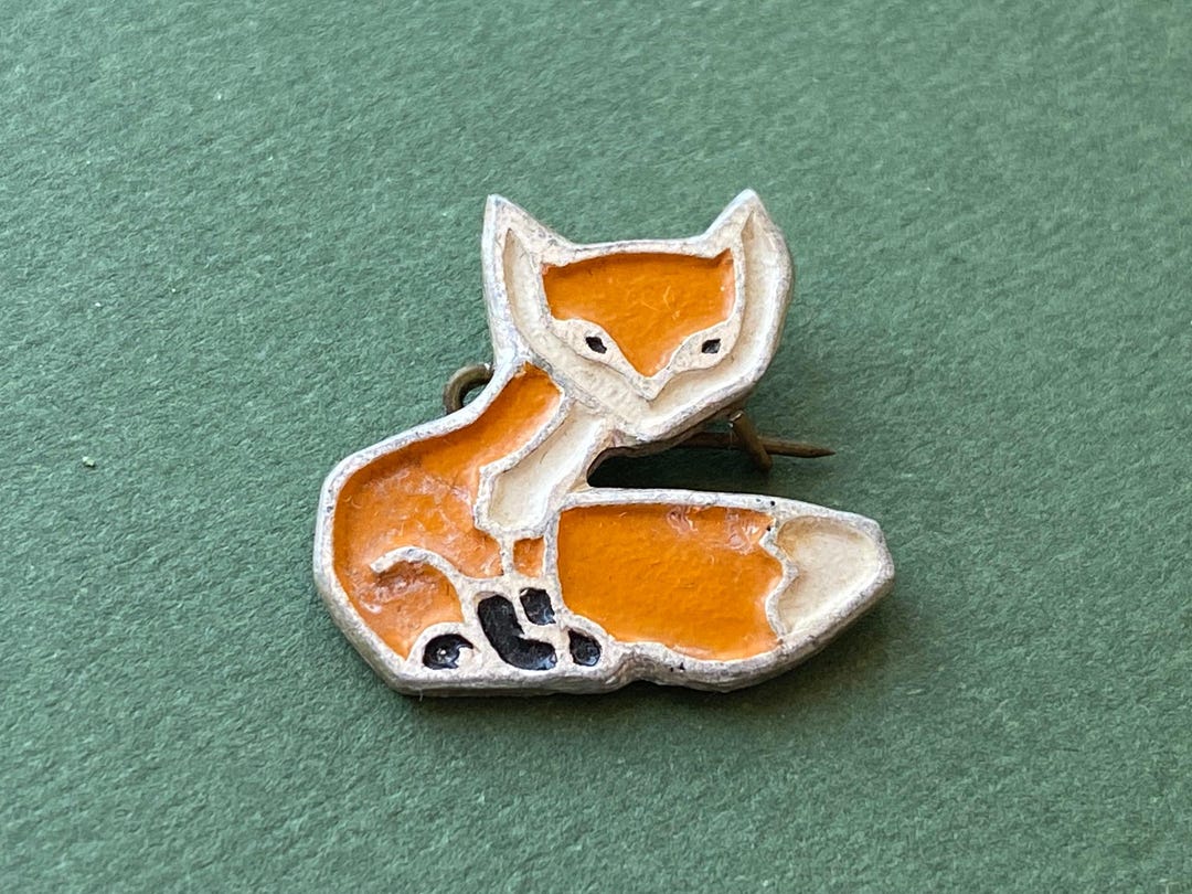 Fox Pin. Vintage Collectible Animal Badge, Pin, Russia, Soviet Union ...