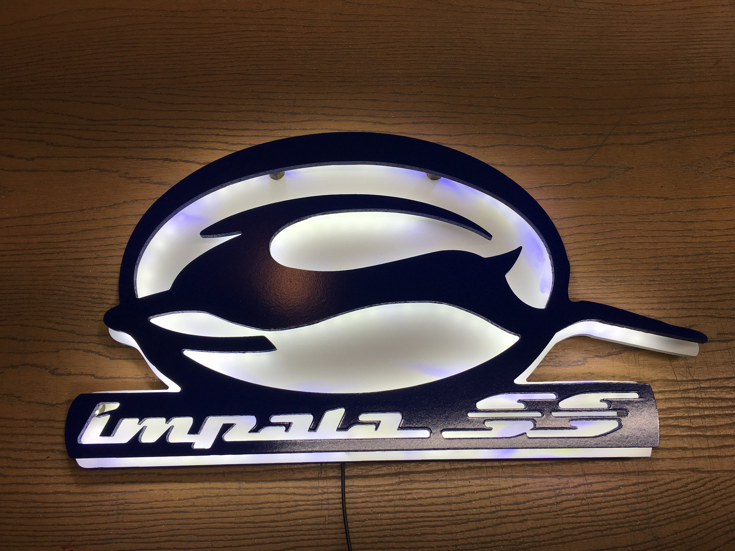 Chevy Impala SS Chevrolet LED Sign Impala SS Emblem Garage | Etsy