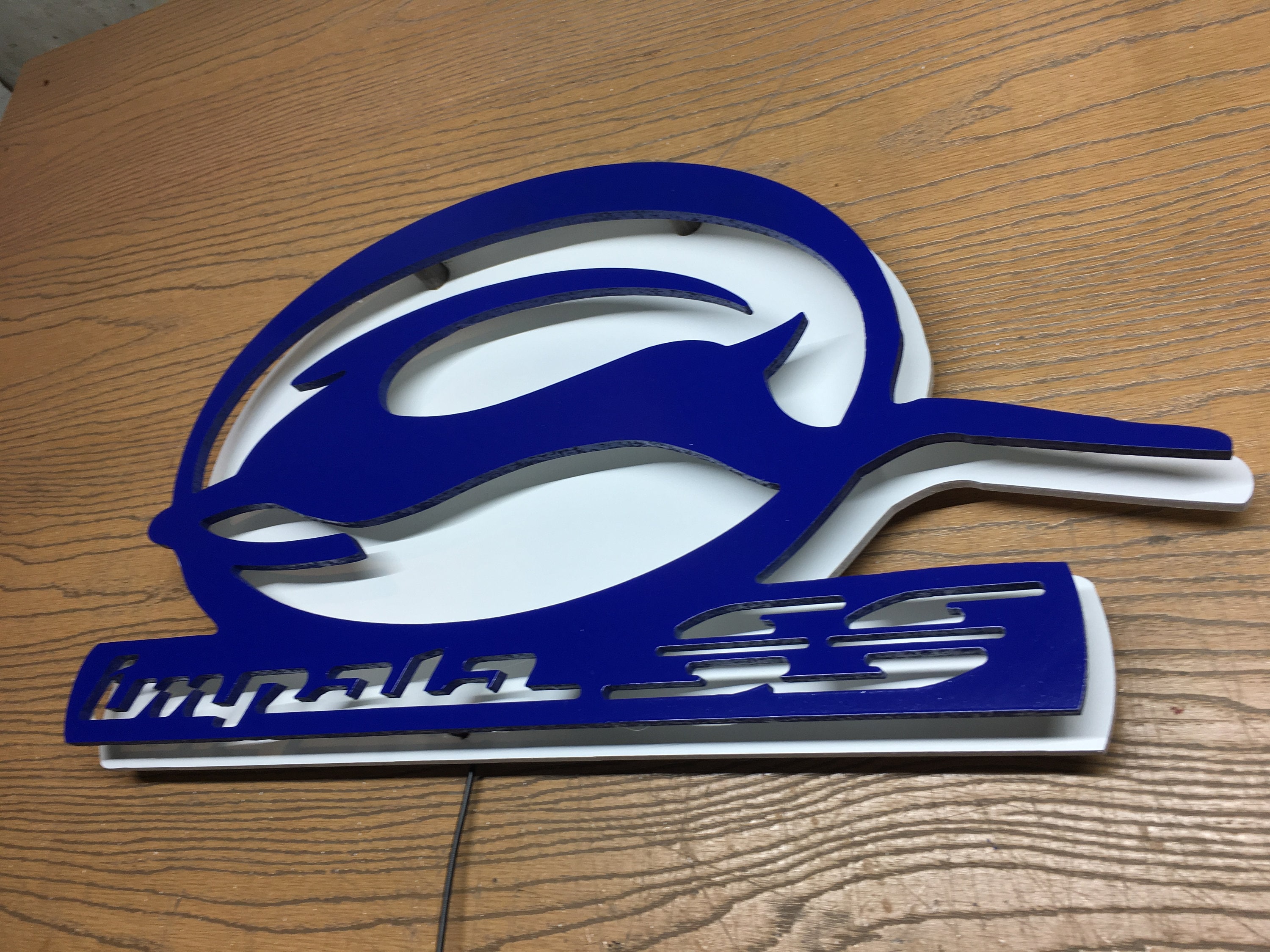 Chevy Impala SS Chevrolet LED Sign Impala SS Emblem Garage | Etsy
