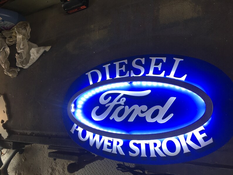 Diesel Power Stroke Ford LED Sign Diesel Power Ford Power | Etsy