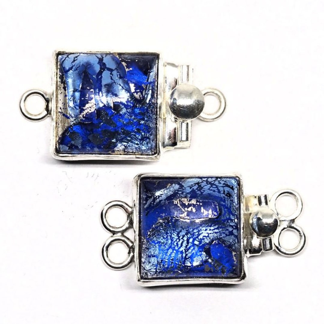 Sapphire & Silver Sterling Silver Box Clasp - Etsy