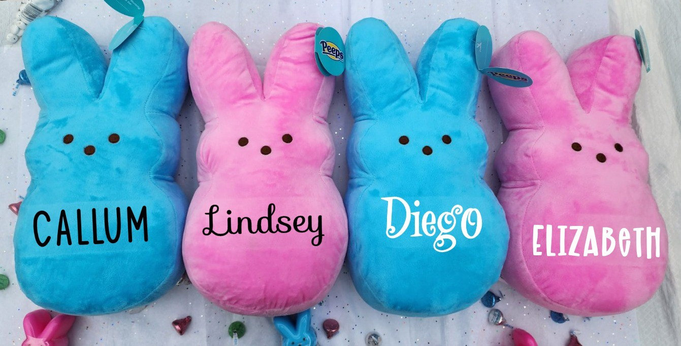 Extra Large 15” Personalized Plush Easter Peeps, Personalized Easter ...