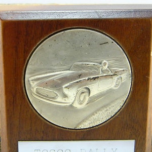 Vintage TCSCC Rally Car Race Award Plaque Twin City Sports Car Club ...