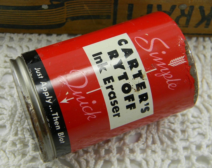 Vintage Carter's Rytoff Ink Eraser Advertising Tin - Etsy