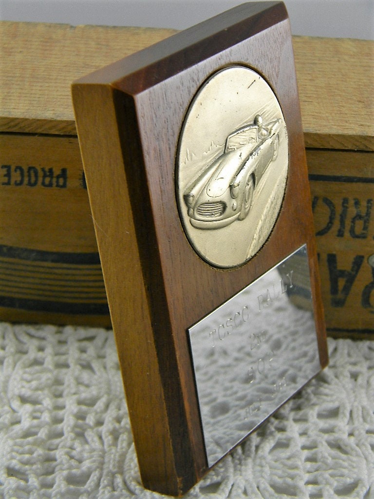 Vintage TCSCC Rally Car Race Award Plaque Twin City Sports Car Club ...