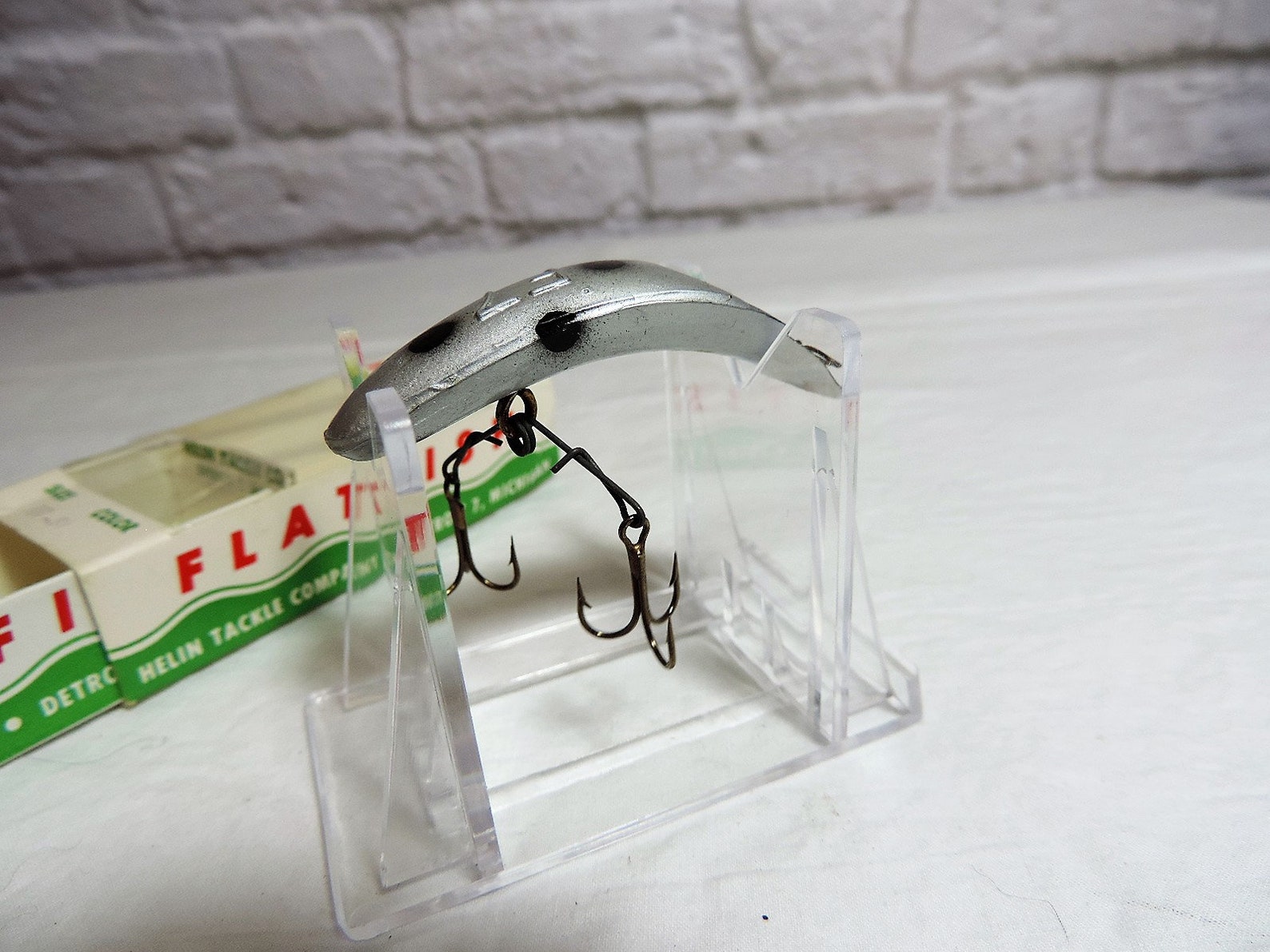 Vintage Helin's Fly Rod Flatfish Lure Size F7 Color SI Silver in ...