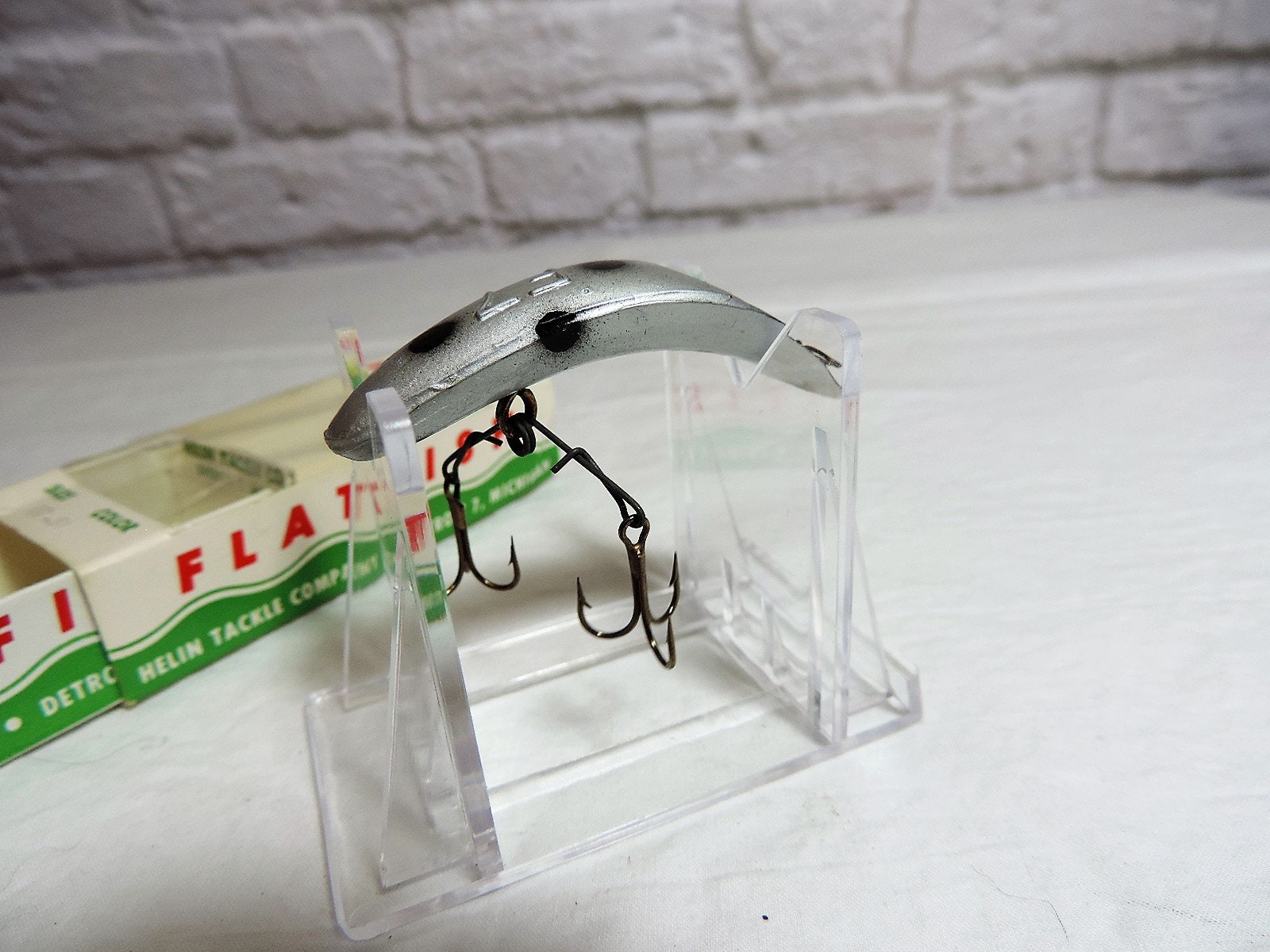 Vintage Helin's Fly Rod Flatfish Lure Size F7 Color SI Silver in ...
