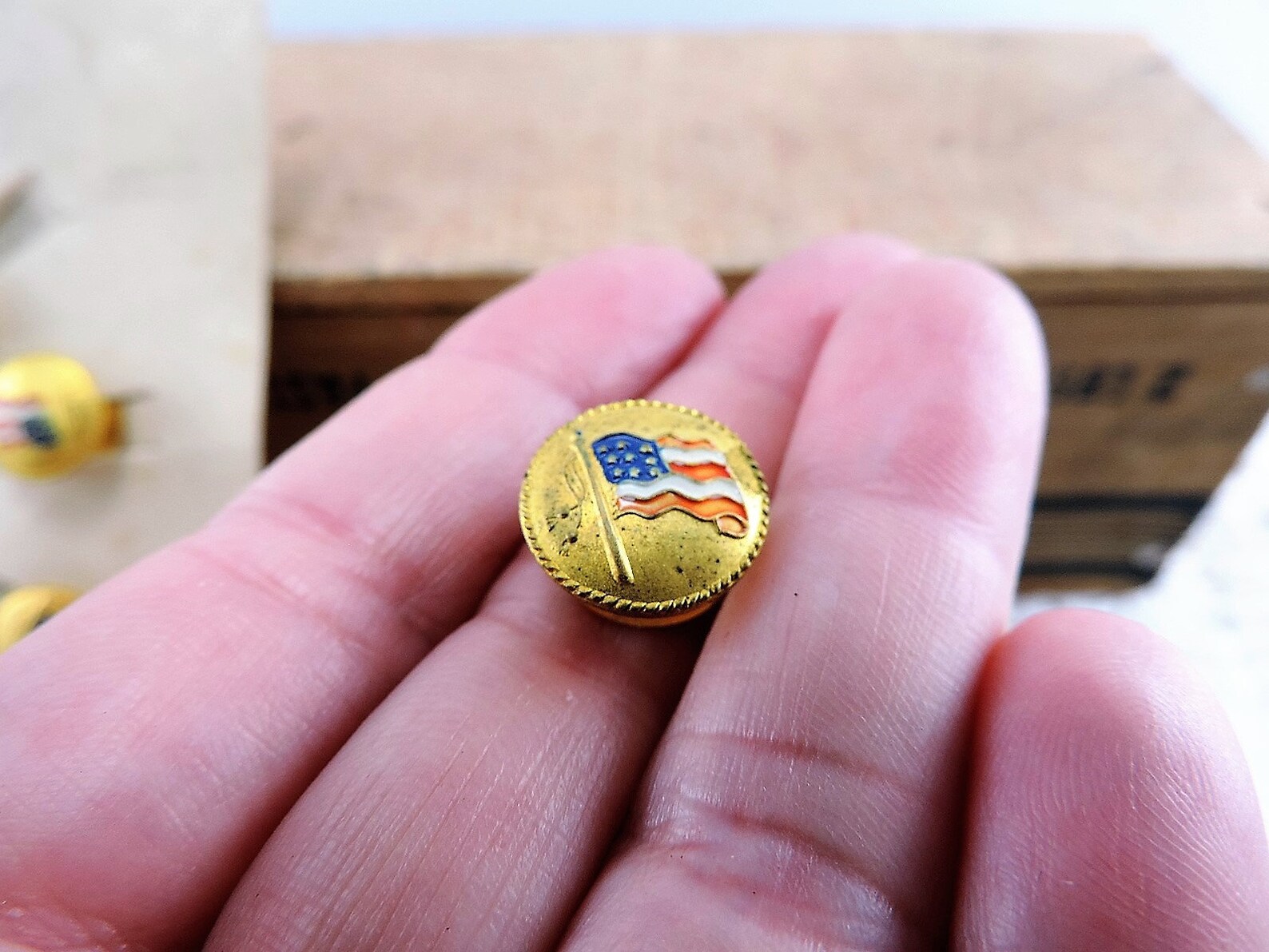 Antique Flag Cuff Buttons on Original Card New Old Stock - Etsy