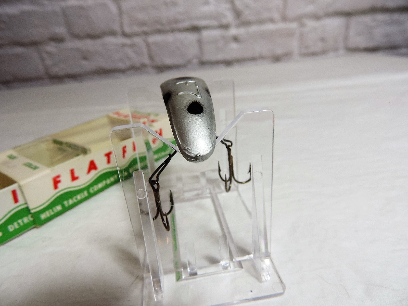 Vintage Helin's Fly Rod Flatfish Lure Size F7 Color SI Silver in ...