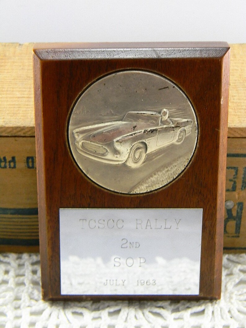 Vintage TCSCC Rally Car Race Award Plaque Twin City Sports Car - Etsy
