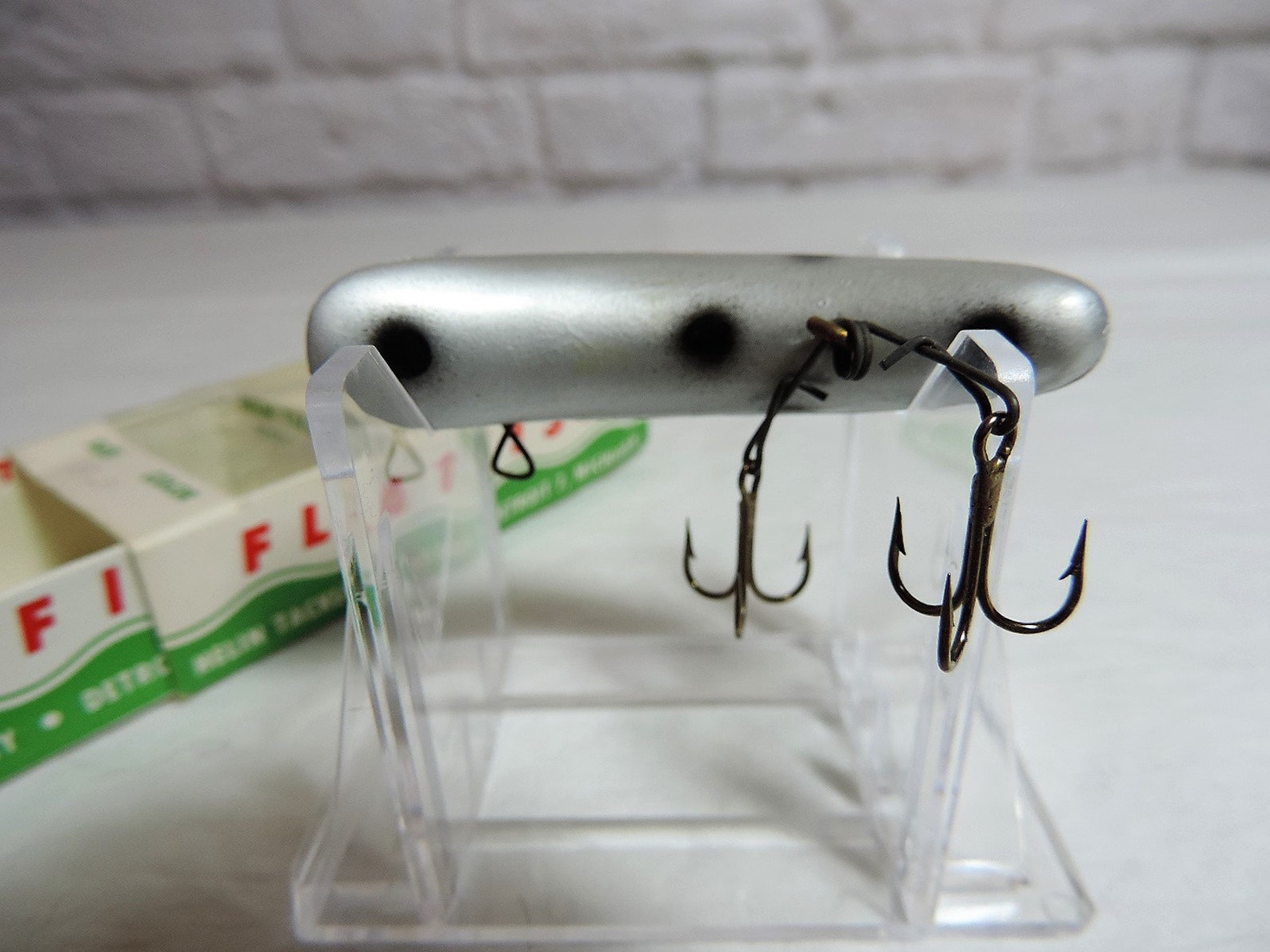 Vintage Helin's Fly Rod Flatfish Lure Size F7 Color SI Silver in ...