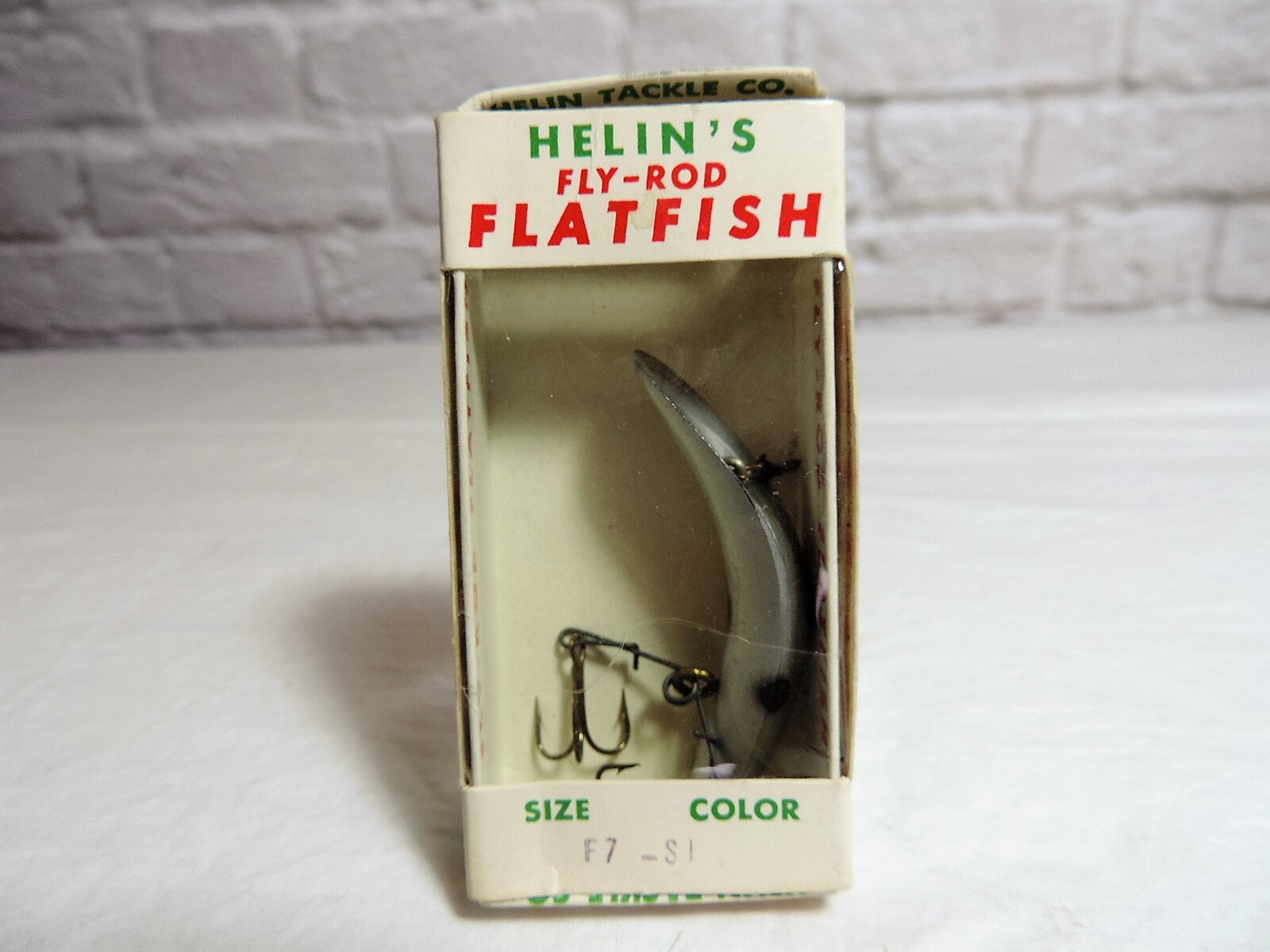 Vintage Helin's Fly Rod Flatfish Lure Size F7 Color SI Silver in ...