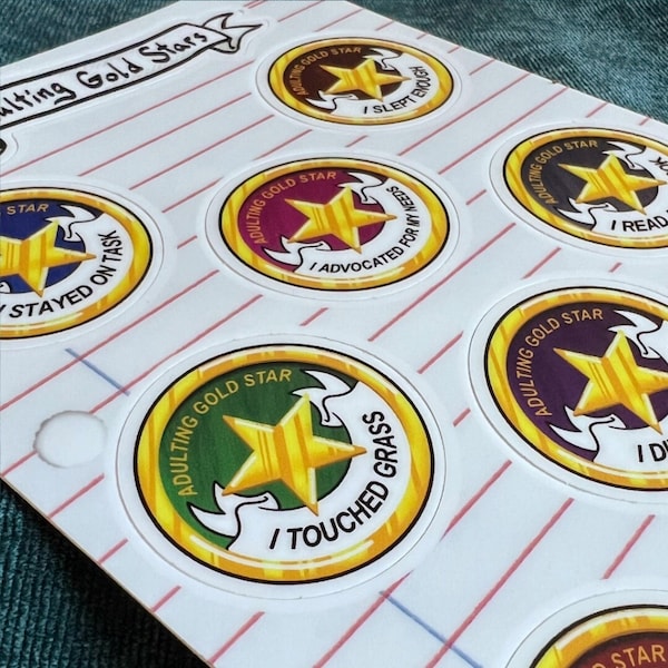 Adult Gold Star Stickers - Etsy