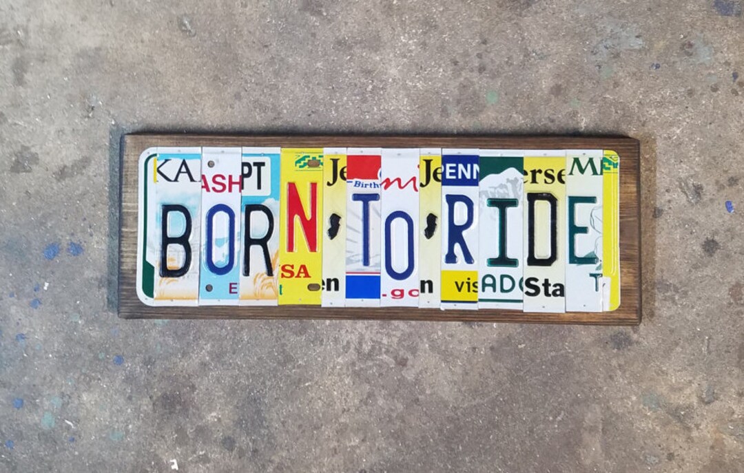 Born to Ride License Plate Sign - Etsy