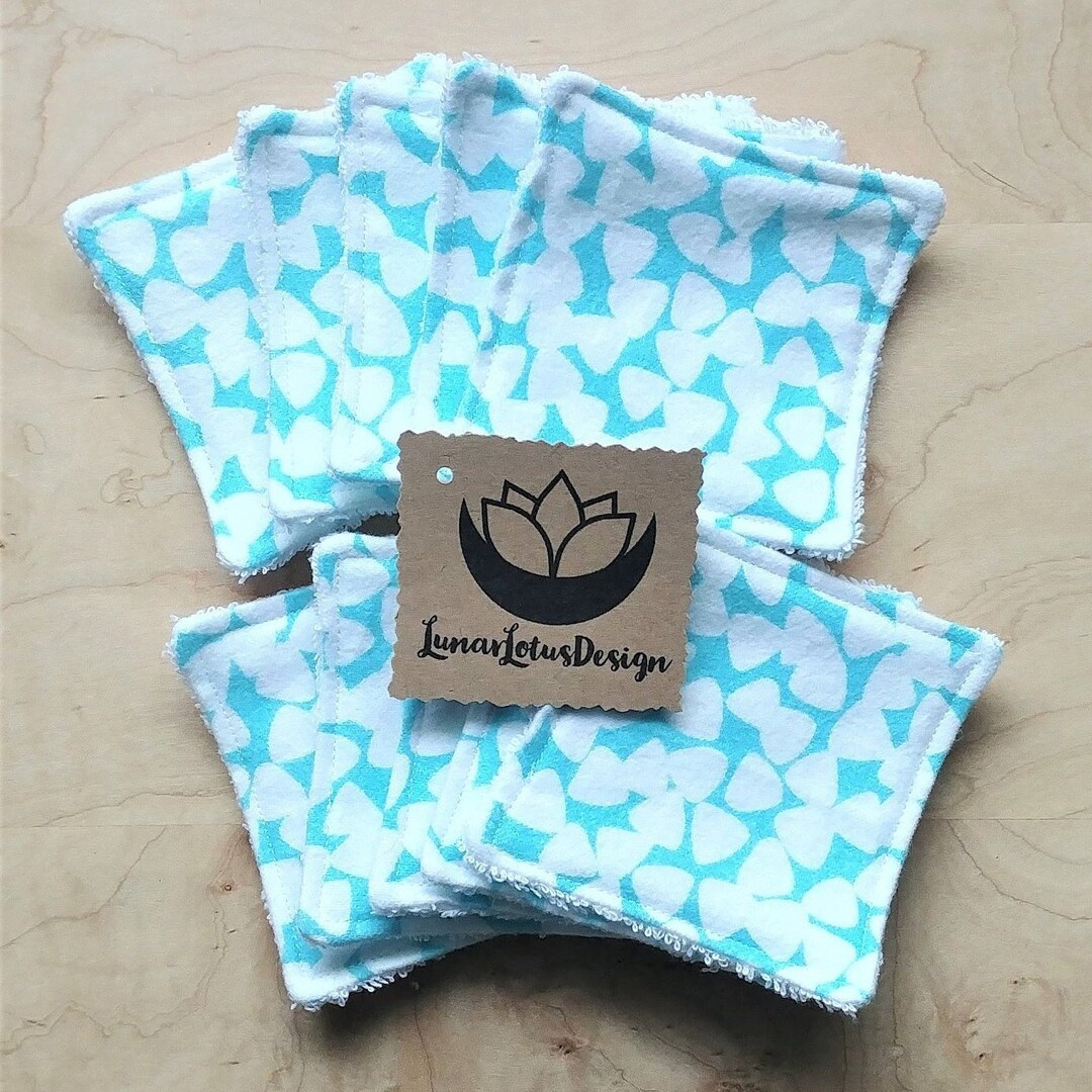 Reusable Makeup Remover Pads: Terry Cloth & Cotton Flannel (set of 10 ...