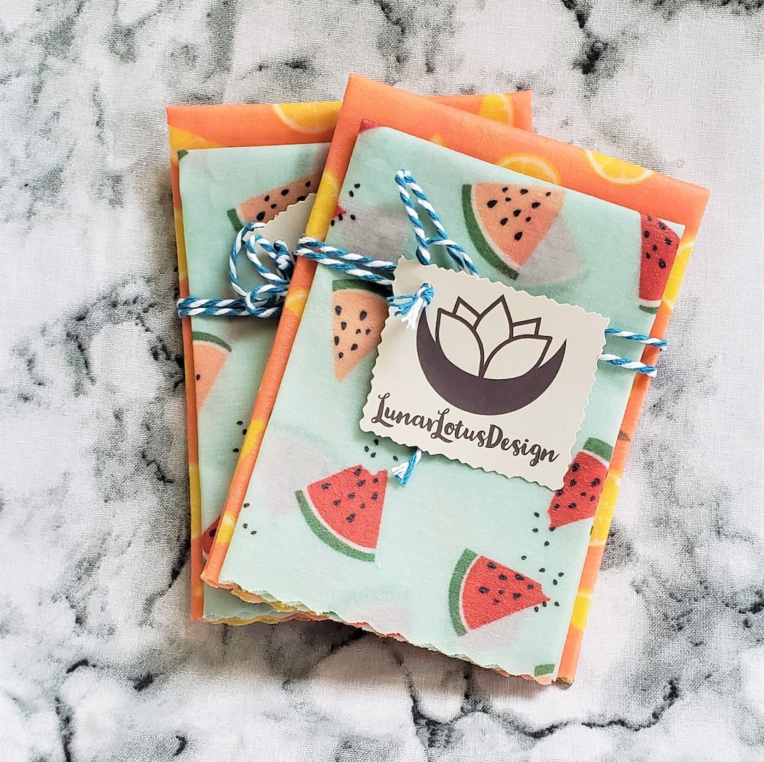 Beeswax Food Wraps, 2 Pack, High Quality Eco Friendly Food Wrap ...