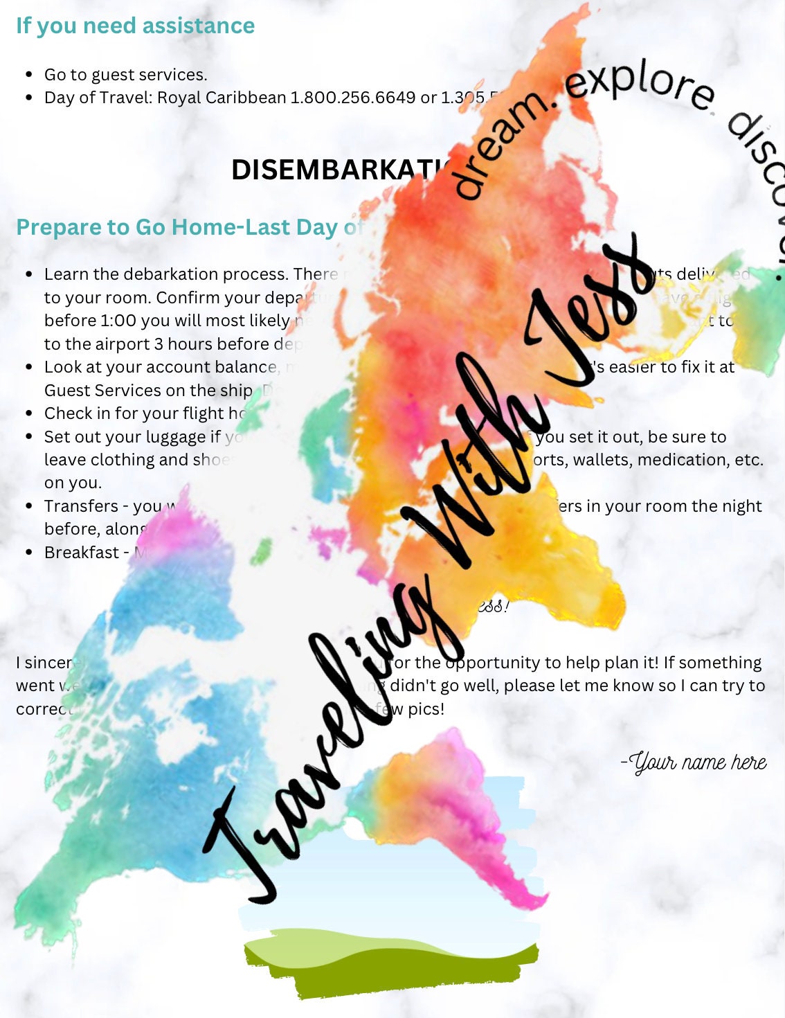 Royal Caribbean RCCL Client Tips & Know Before You Go Canva Template - Etsy