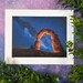 Stone Arch Print // National Park Art, Night Sky, Colorful Landscape ...
