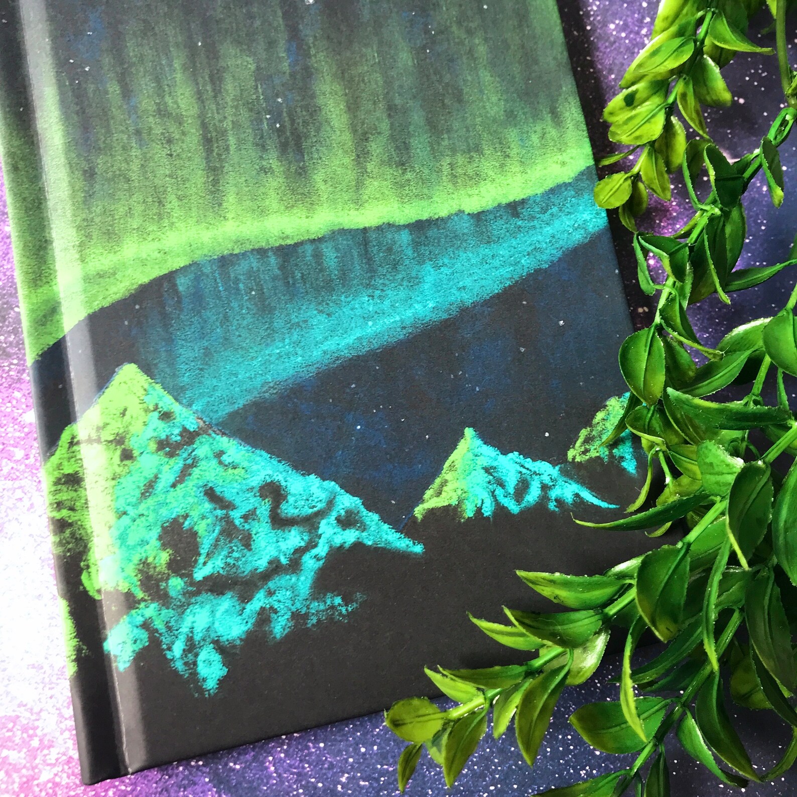 Northern Lights Journal // Hardcover Journal, Pretty Mountains and ...