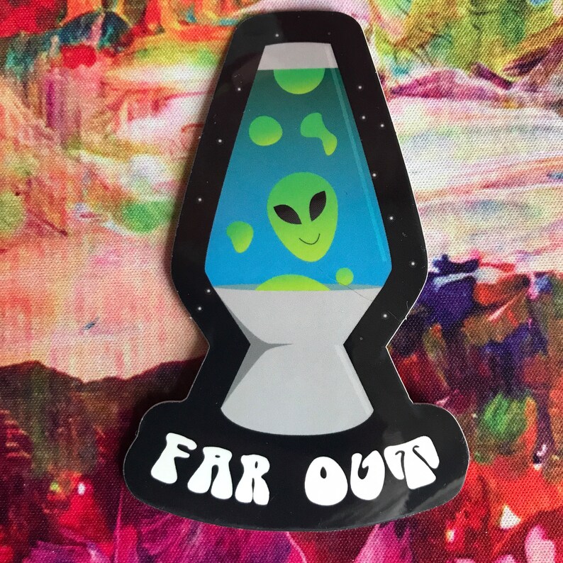 Alien Lava Lamp Sticker // Far Out Outer Space Decal - Etsy