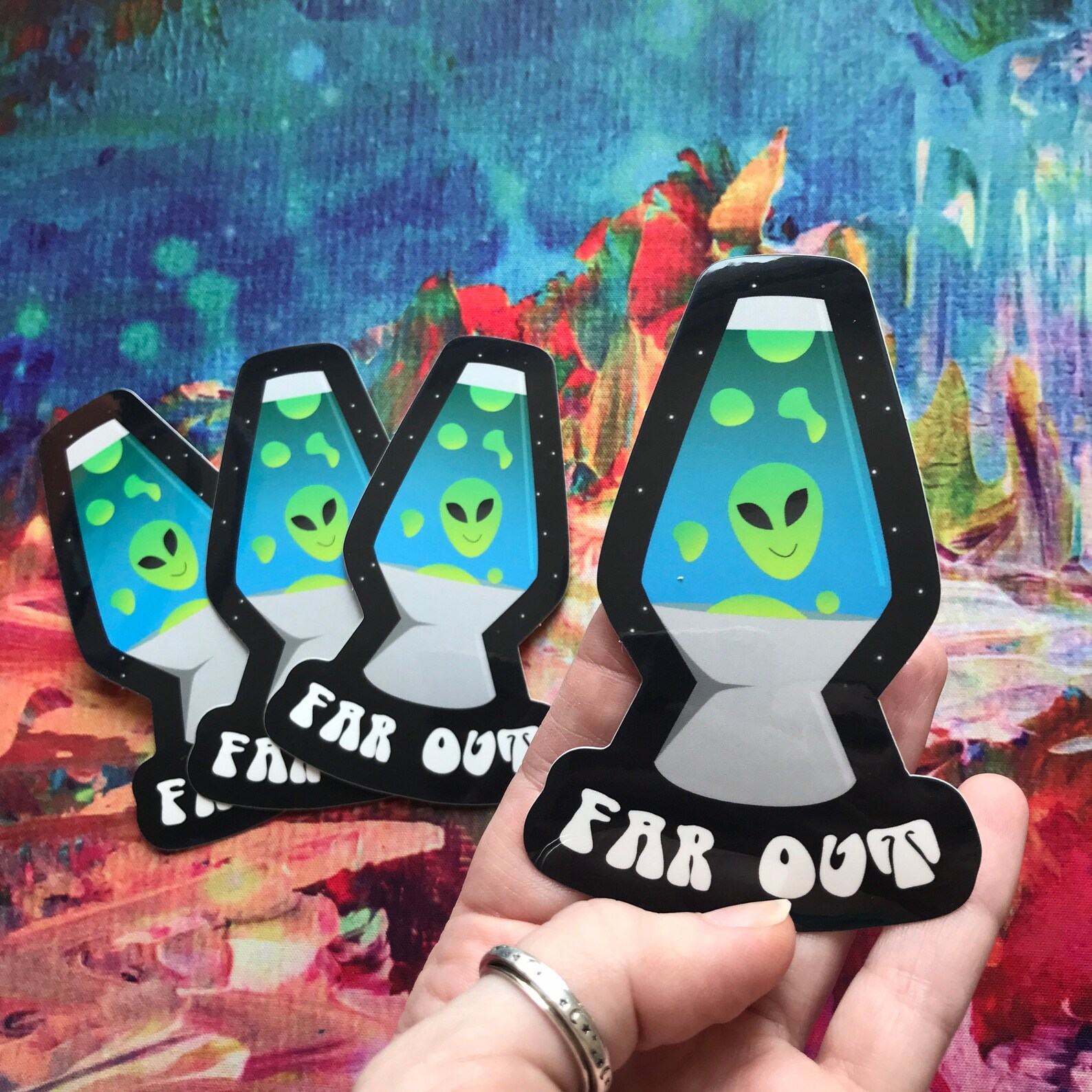Alien Lava Lamp Sticker // Far Out Outer Space Decal - Etsy