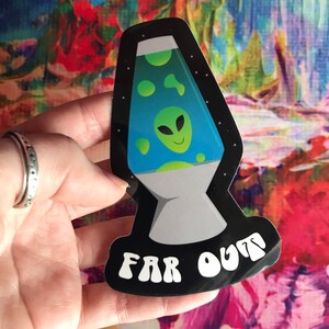 Alien Lava Lamp Sticker // Far Out Outer Space Decal - Etsy