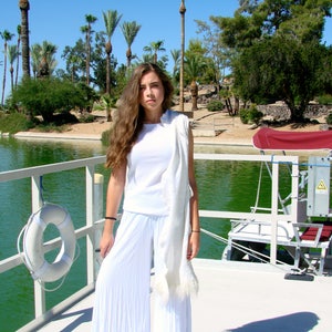 Snow White Nuno Felt OOAK Scarf Embellished With White Locks - Etsy