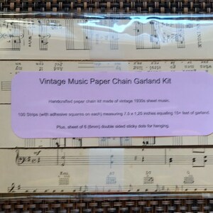 Vintage Music Paper Chain Garland Kit - Etsy