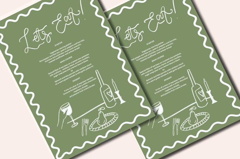 Printable Menu Card Wedding Menu Card Wedding Menu Sign Menu Card for ...