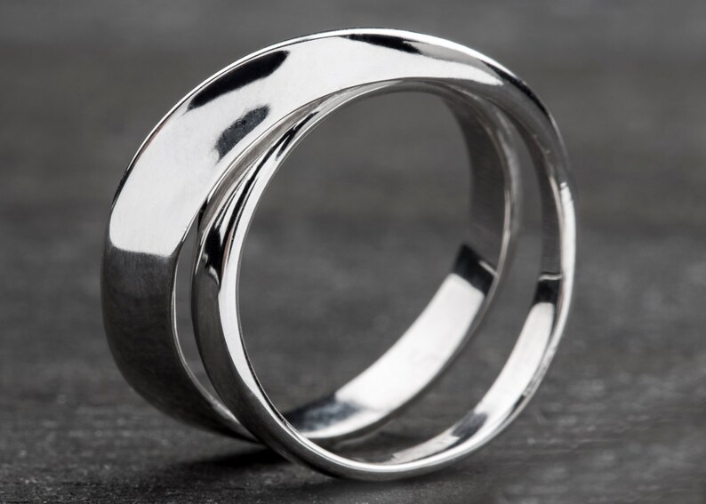 Mobius Ring Sterling Silver Ring 9k Mobius Ring Solid Gold - Etsy