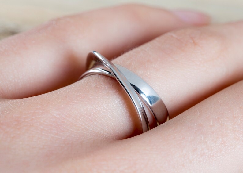 Mobius Ring Sterling Silver Ring 9k Mobius Ring Solid Gold - Etsy