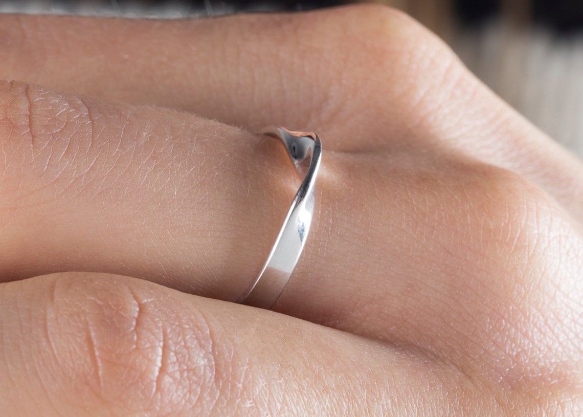 Mobius Ring Sterling Silver Ring 9k Mobius Ring Solid Gold - Etsy